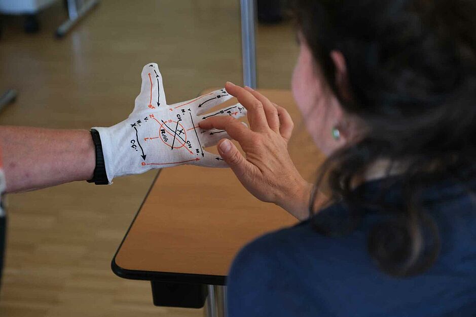 Das Alphabet in der Hand